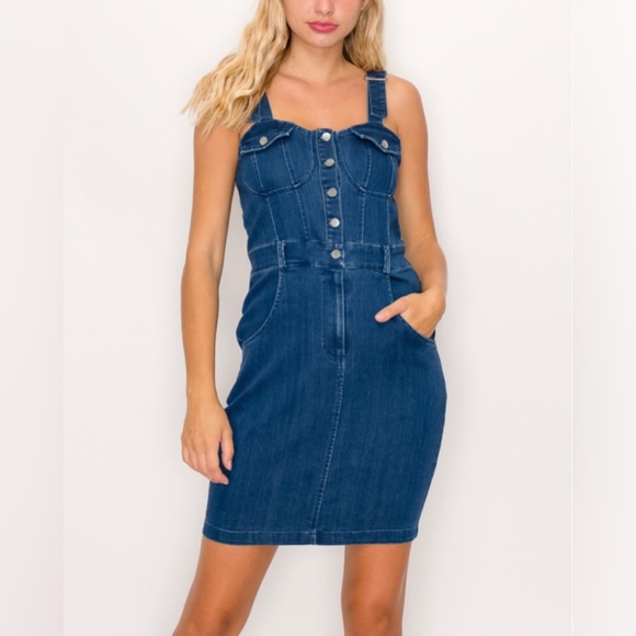 Dresses | Button Denim Dress Amazing Dress | Poshmark
